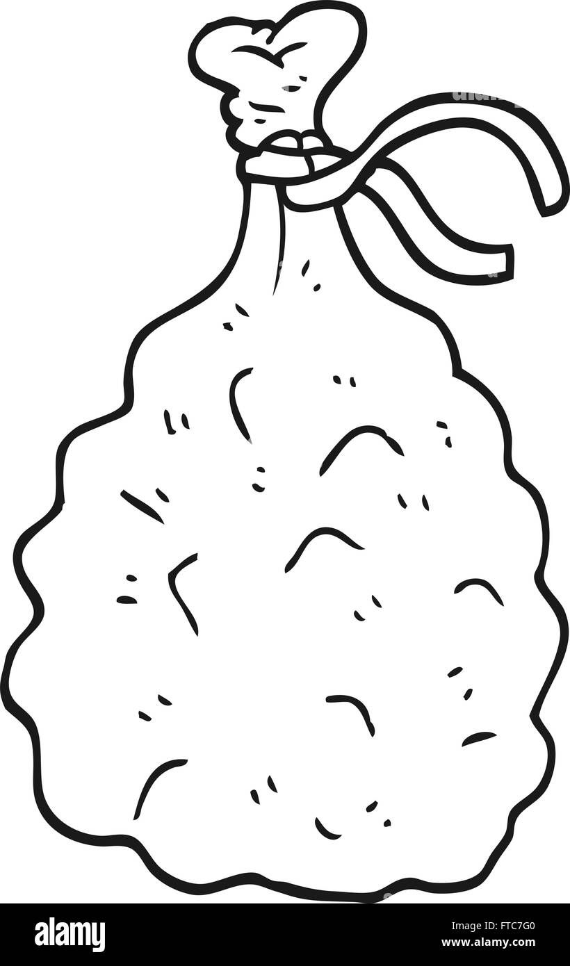 freehand drawn black and white cartoon sack Stock Vector Image & Art ...