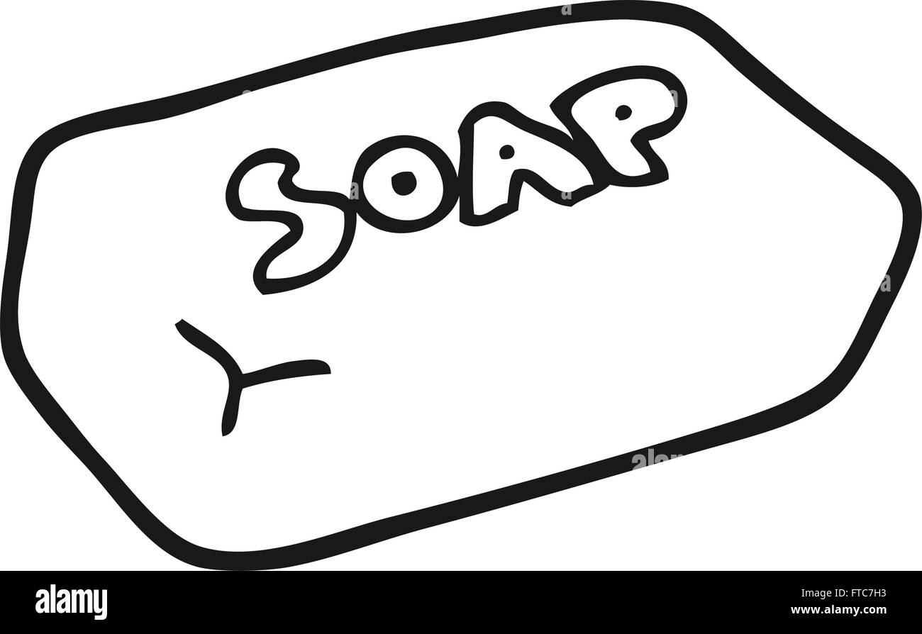 freehand drawn black and white cartoon soap Stock Vector Image & Art ...