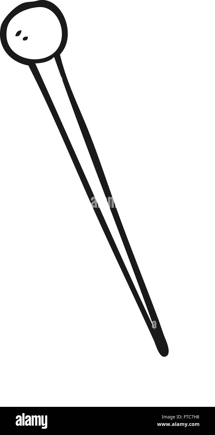 freehand drawn black and white cartoon pin Stock Vector Image & Art - Alamy