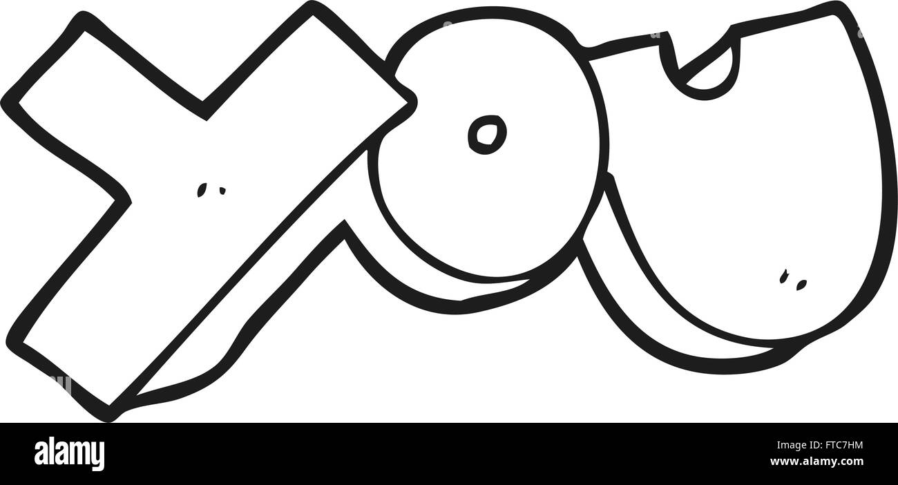 freehand drawn black and white cartoon you symbol Stock Vector Image ...