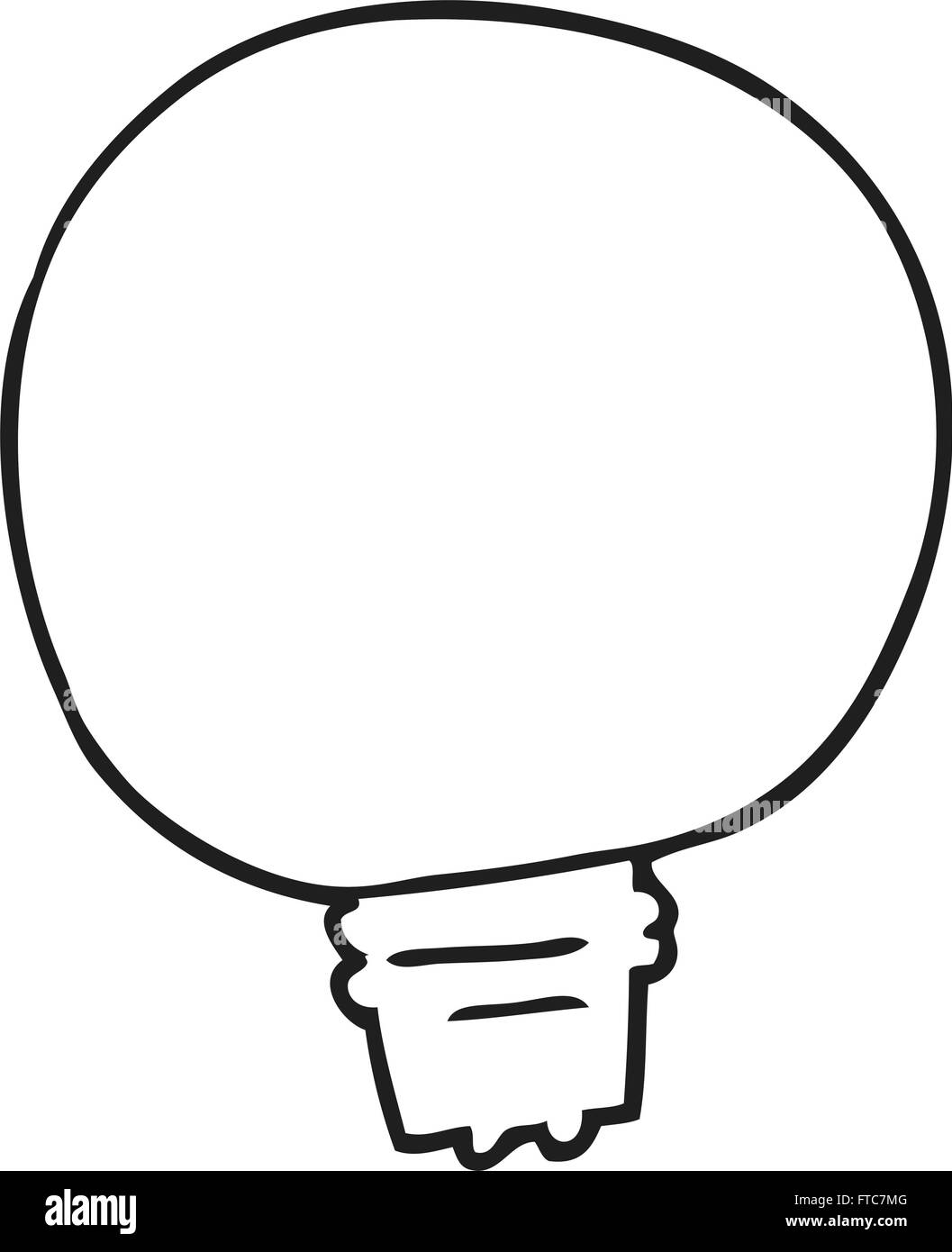 freehand drawn black and white cartoon light bulb Stock Vector Image ...