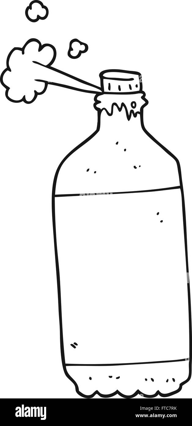 freehand drawn black and white cartoon fizzing cola Stock Vector Image ...