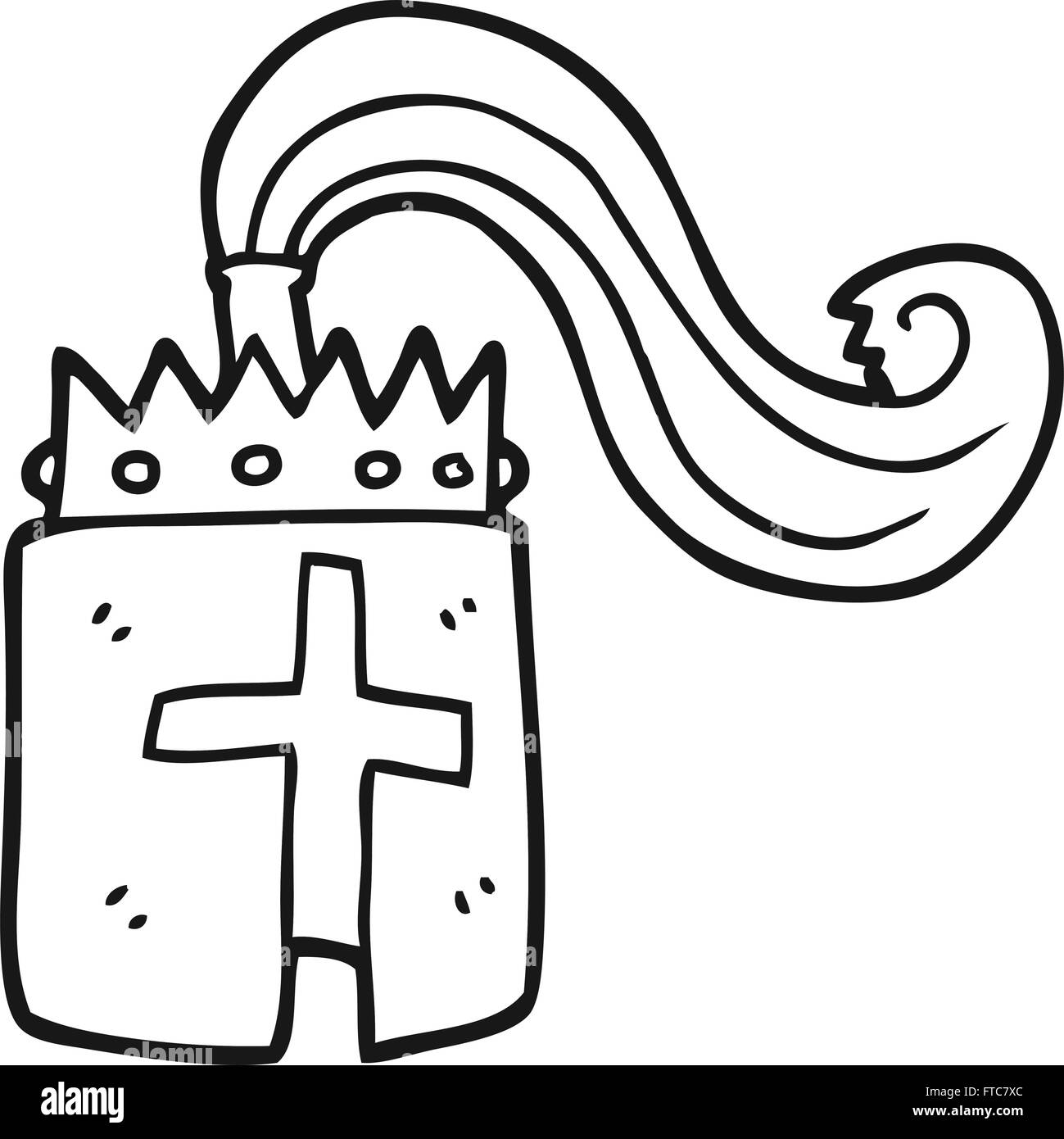 freehand drawn black and white cartoon king's helmet Stock Vector Image ...