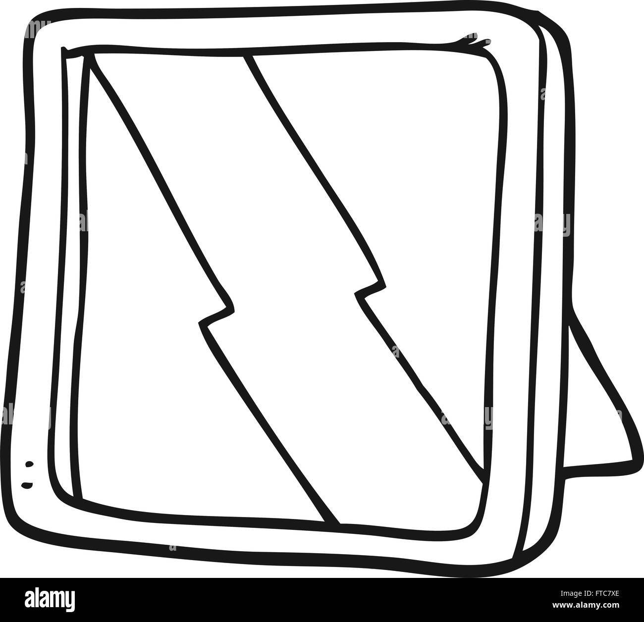 freehand drawn black and white cartoon mirror Stock Vector Image & Art ...