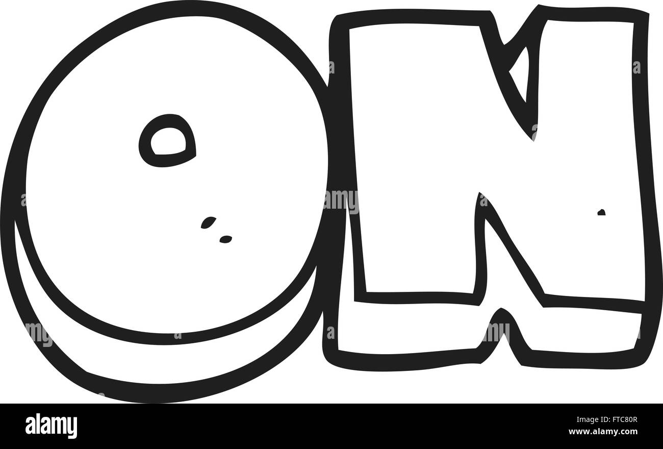 freehand drawn black and white cartoon on symbol Stock Vector Image ...