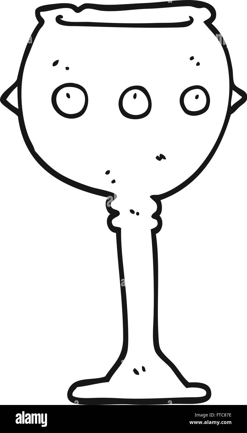 freehand drawn black and white cartoon goblet Stock Vector Image & Art ...