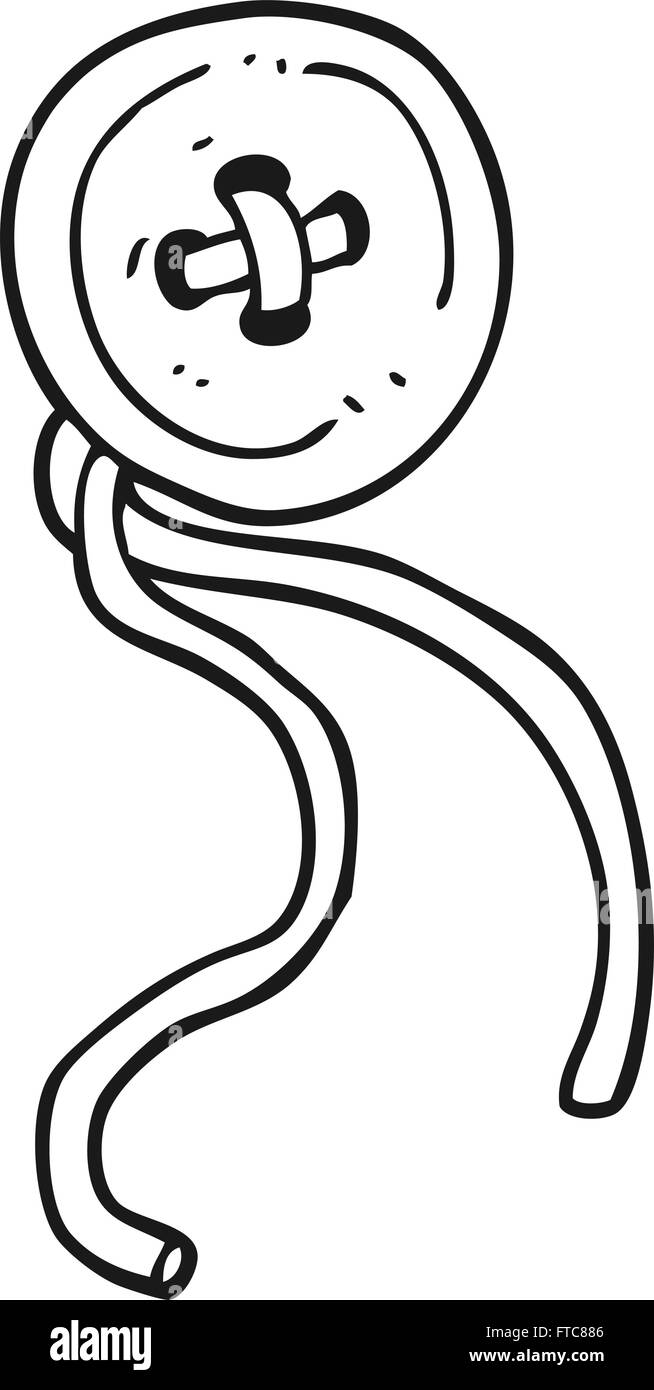 freehand drawn black and white cartoon button Stock Vector Image & Art ...