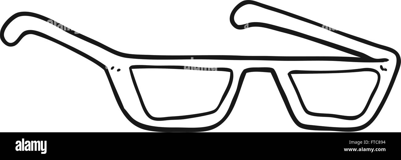 freehand drawn black and white cartoon spectacles Stock Vector Image ...