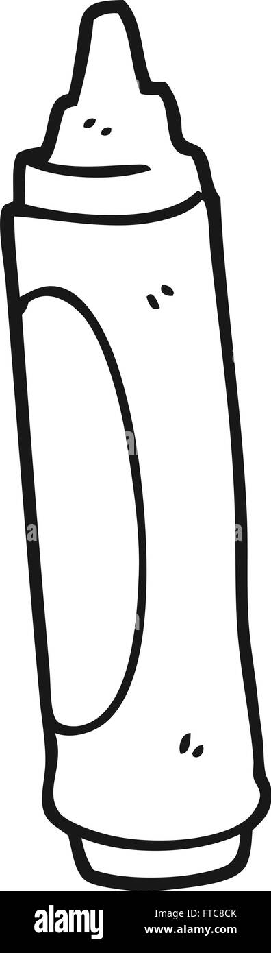 freehand drawn black and white cartoon wax crayon Stock Vector Image ...