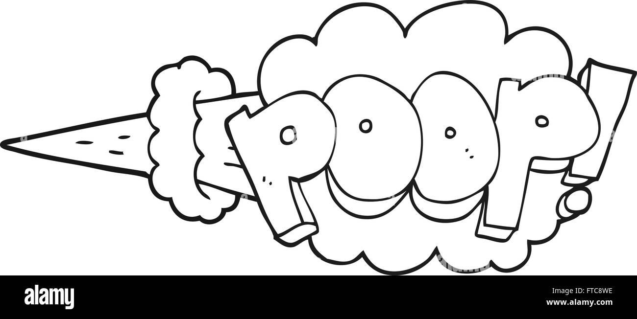 freehand drawn black and white cartoon poop explosion Stock Vector ...