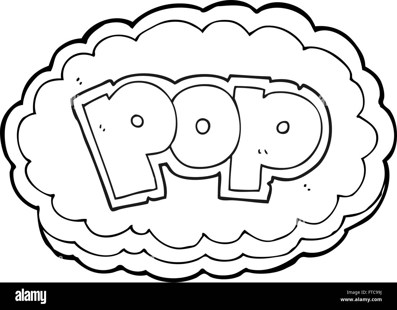 freehand drawn black and white cartoon POP symbol Stock Vector Image ...