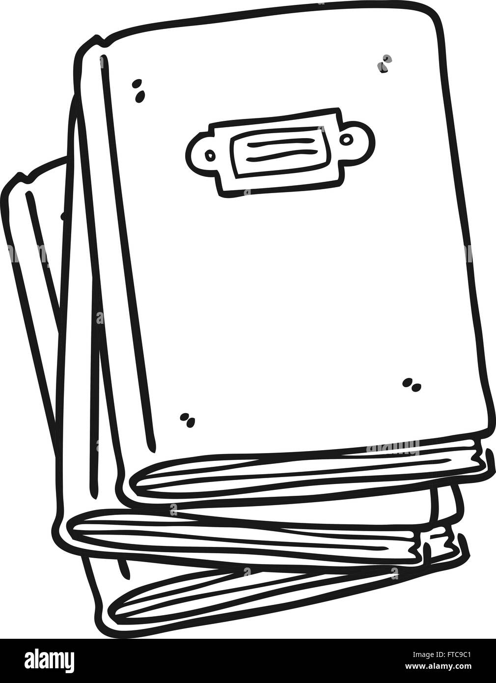 freehand drawn black and white cartoon book Stock Vector Image & Art ...