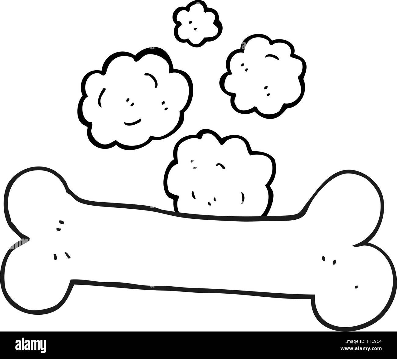 Freehand retro cartoon bone hi-res stock photography and images - Alamy