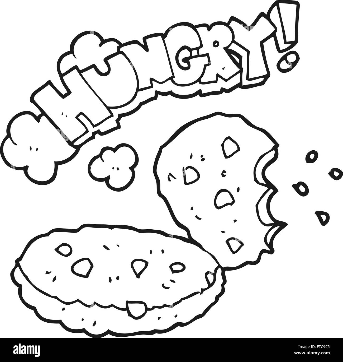 freehand drawn black and white cartoon cookies Stock Vector Image & Art ...