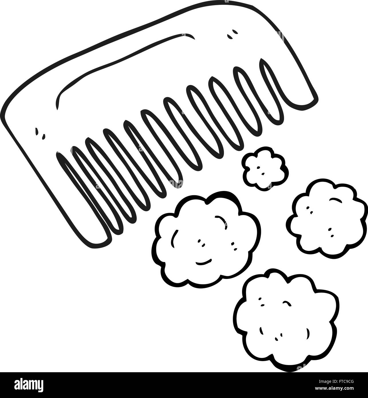freehand drawn black and white cartoon comb Stock Vector Image & Art ...