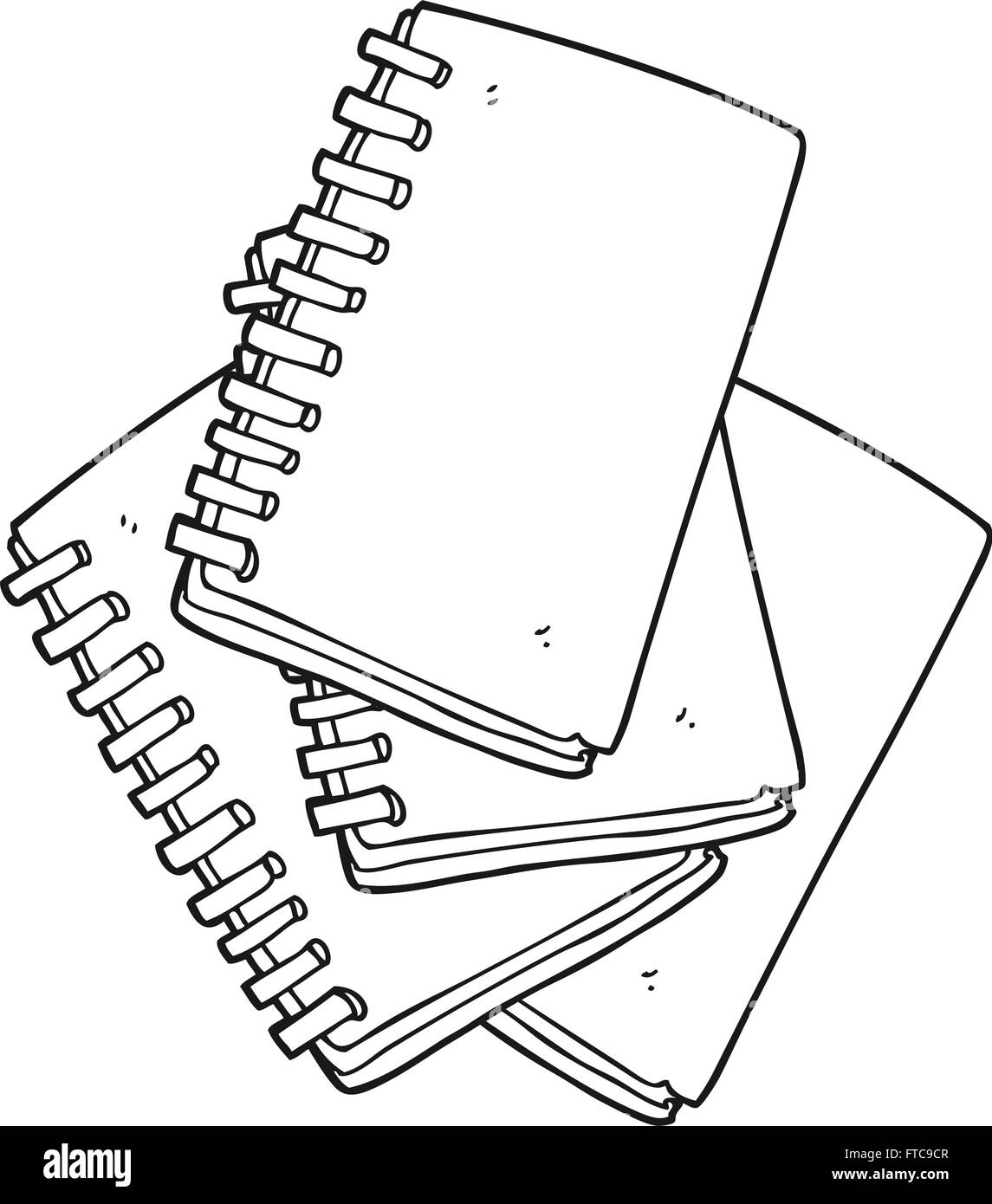 freehand drawn black and white cartoon note book Stock Vector Image ...