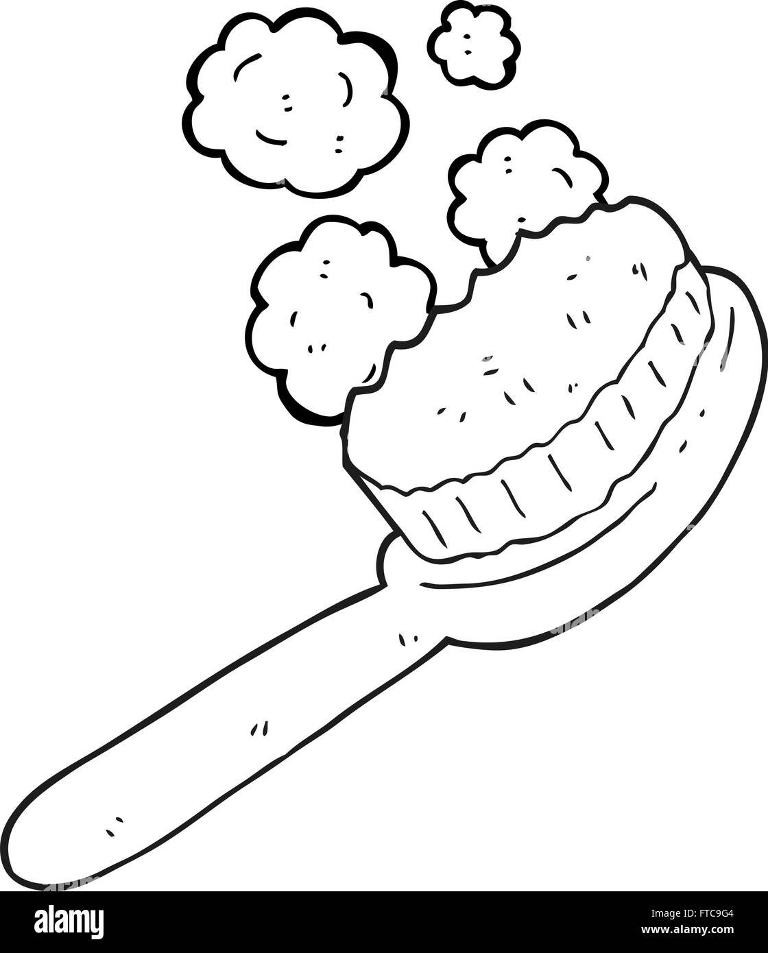 freehand drawn black and white cartoon brush Stock Vector Image & Art ...