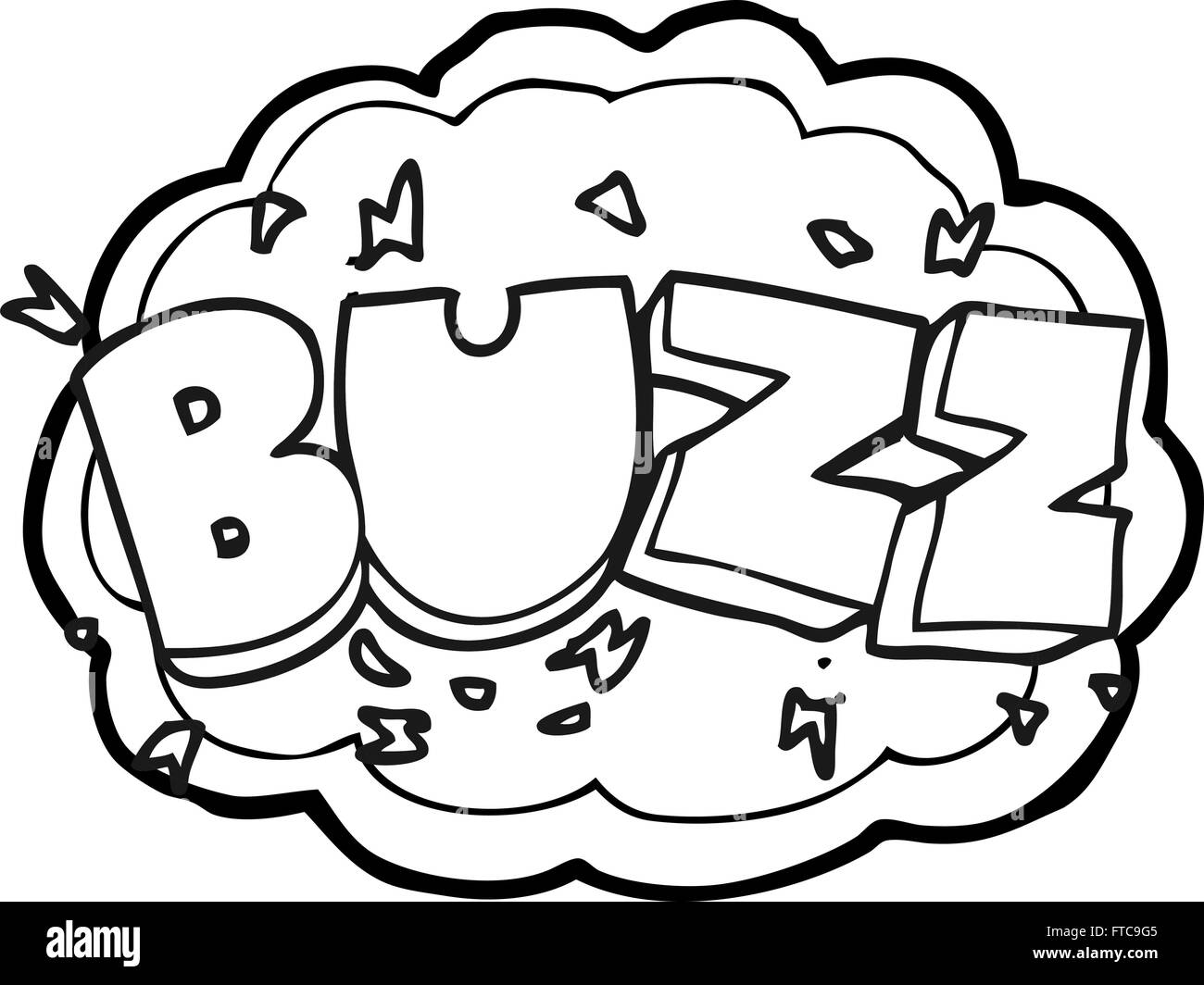 Cartoon illustration text buzz hi-res stock photography and images - Alamy