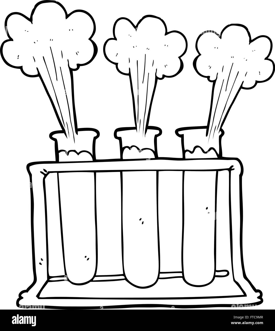 Cartoon Test Tube Exploding