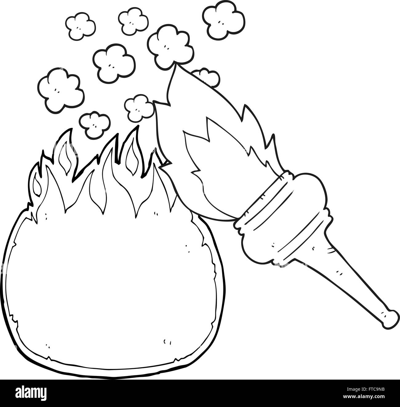 Torch And Book Clipart Black And White