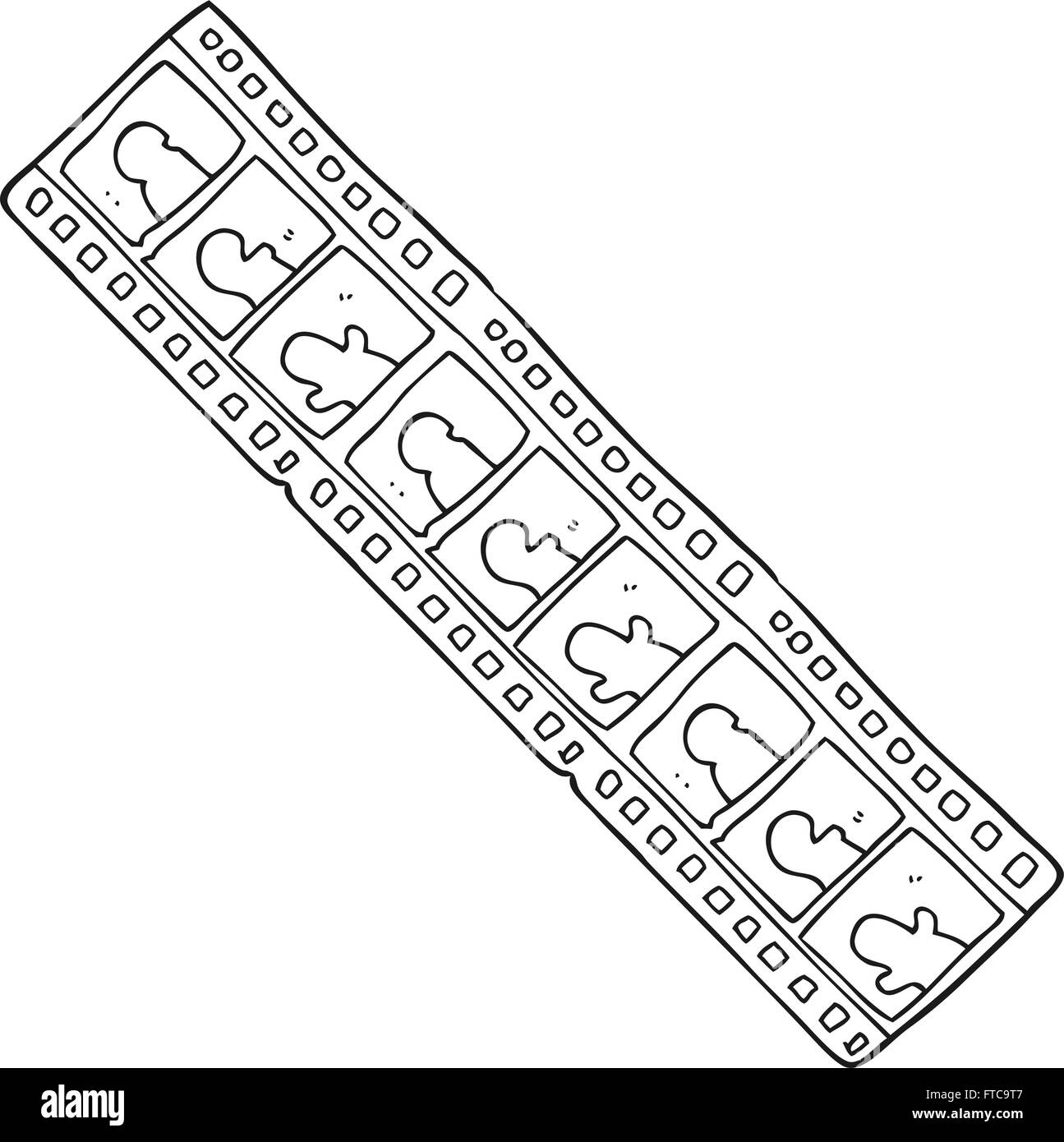 freehand drawn black and white cartoon film strip Stock Vector Image ...