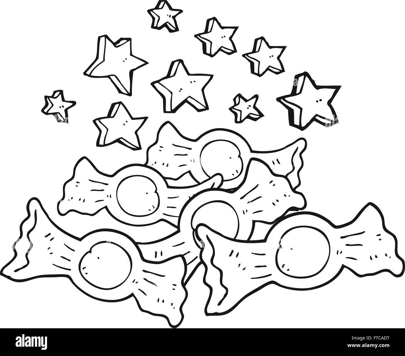 freehand drawn black and white cartoon candy Stock Vector Image & Art ...