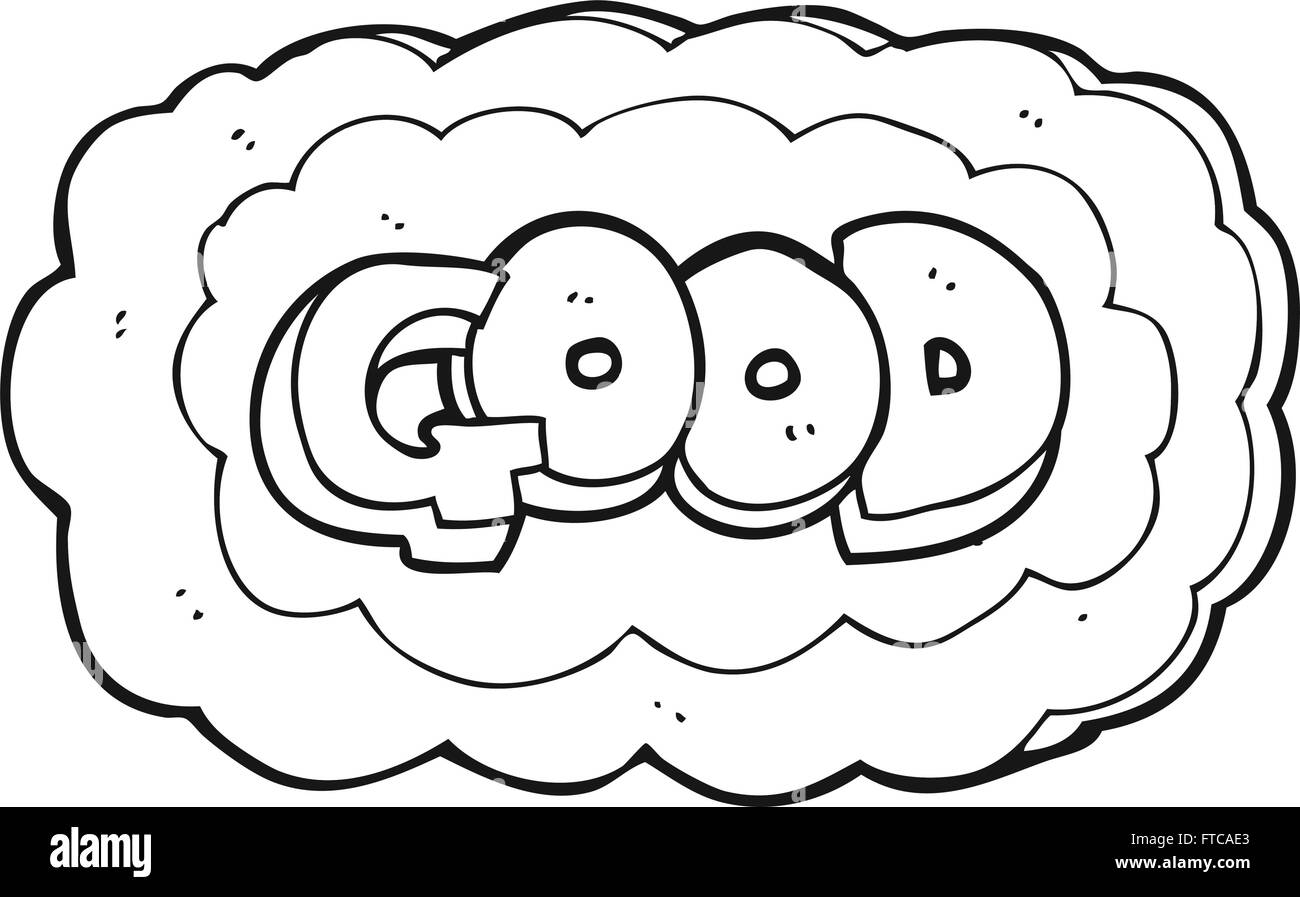 freehand drawn black and white cartoon Good symbol Stock Vector Image ...