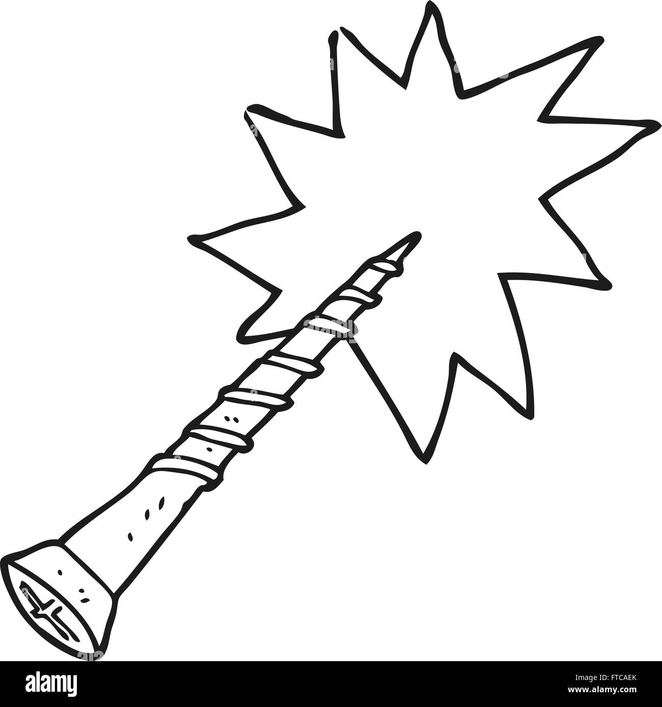 freehand drawn black and white cartoon screw Stock Vector Image & Art ...