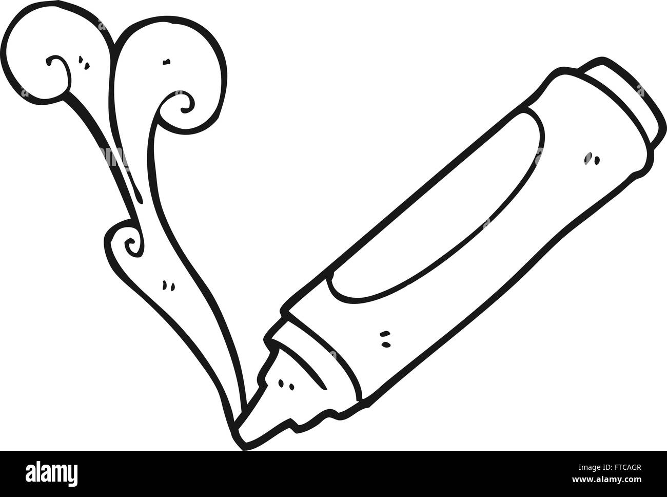 freehand drawn black and white cartoon wax crayon Stock Vector Image ...