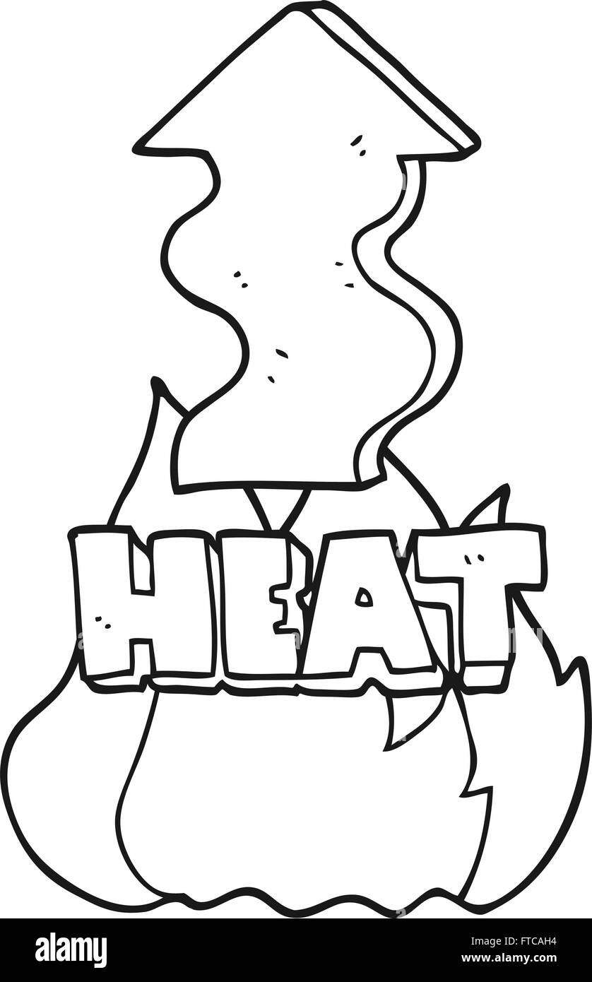 freehand drawn black and white cartoon heat rising Stock Vector Image ...