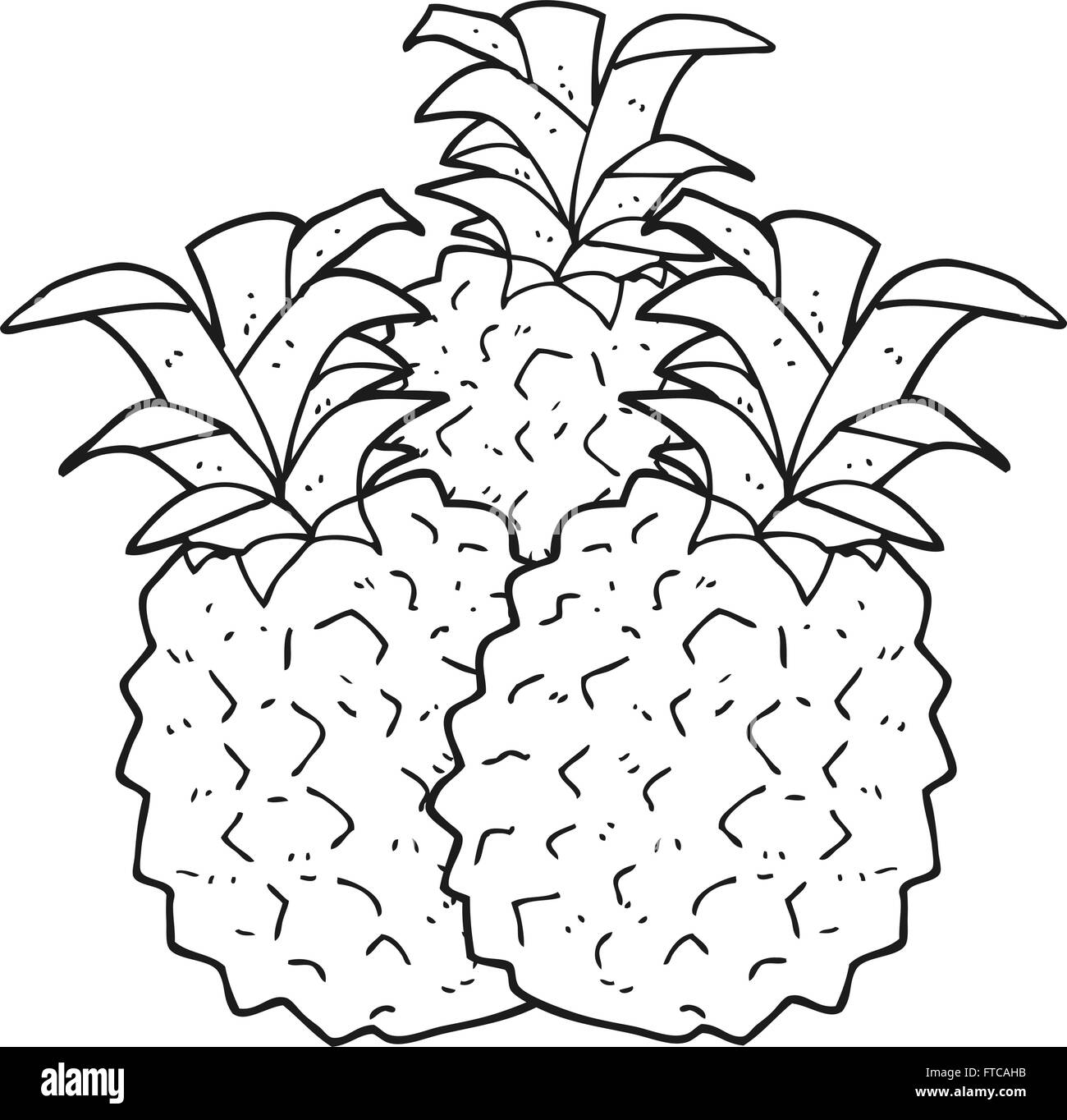 Pineapple Clipart Black And White