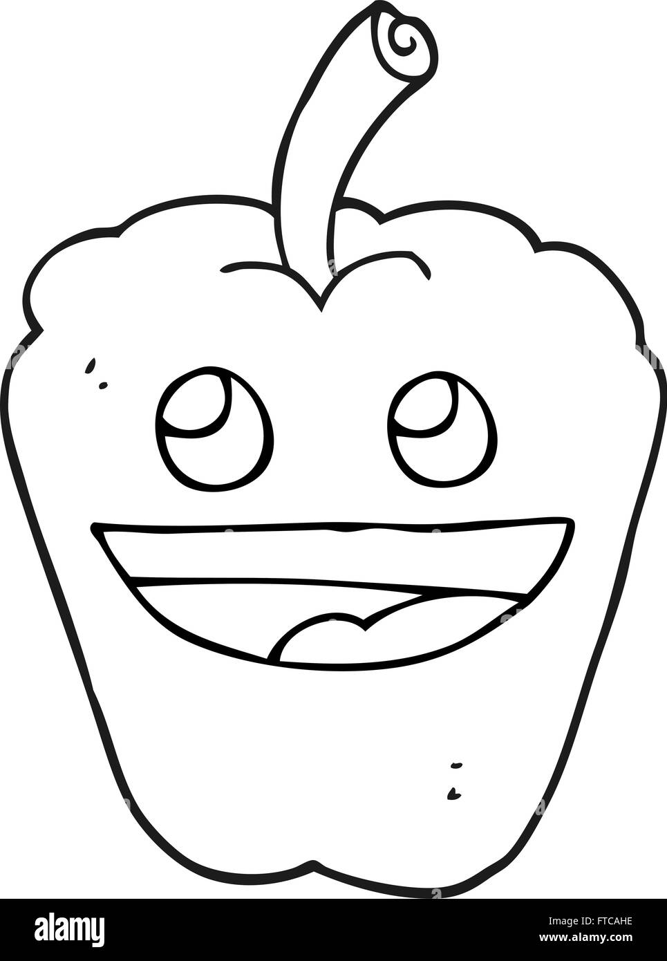 Pepper vegetable cartoon coloring book hi-res stock photography and ...