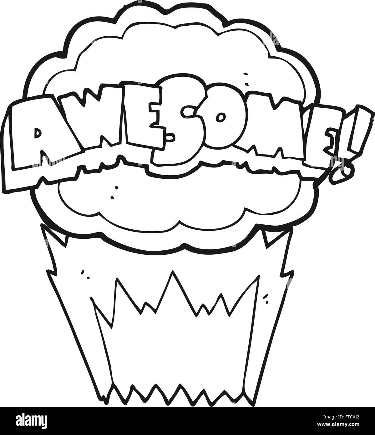 awesome freehand drawn black and white cartoon Stock Vector Image & Art ...