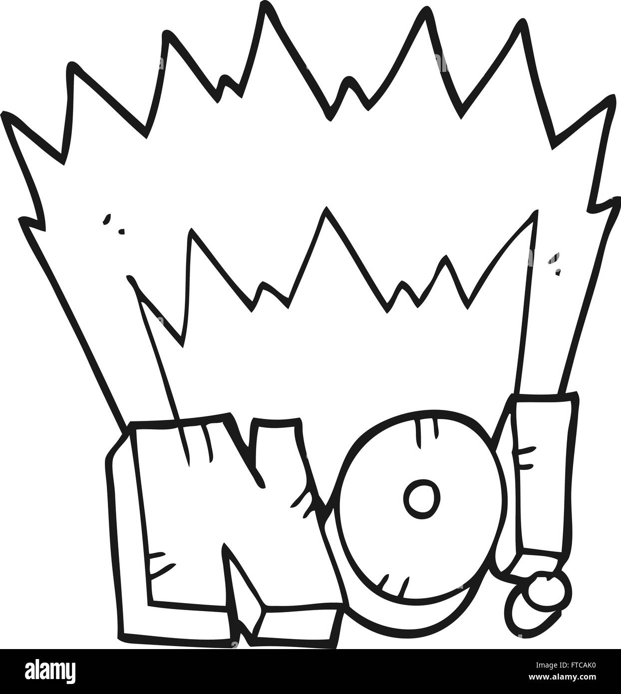 freehand drawn black and white cartoon NO! shout Stock Vector Image ...