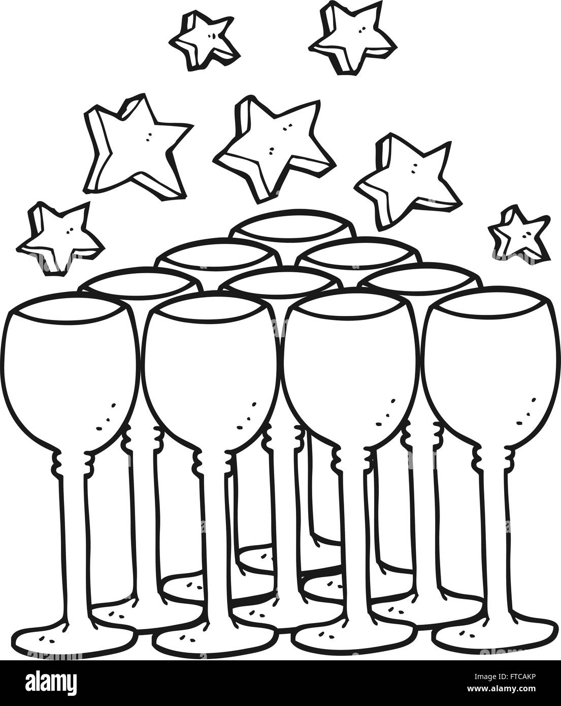 Freehand drawn cartoon glasses Black and White Stock Photos & Images ...