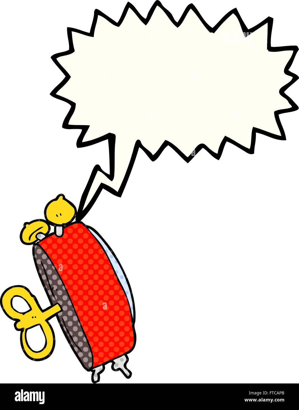 freehand drawn comic book speech bubble cartoon alarm clock Stock ...