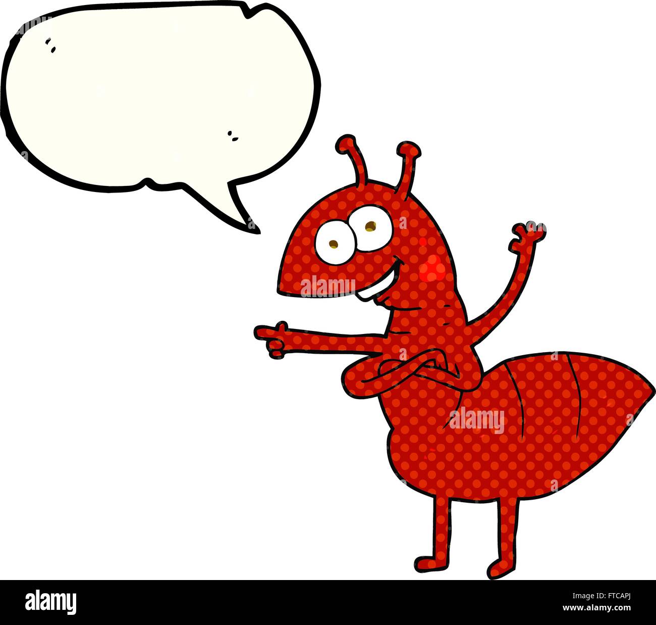 freehand drawn comic book speech bubble cartoon ant Stock Vector Image ...