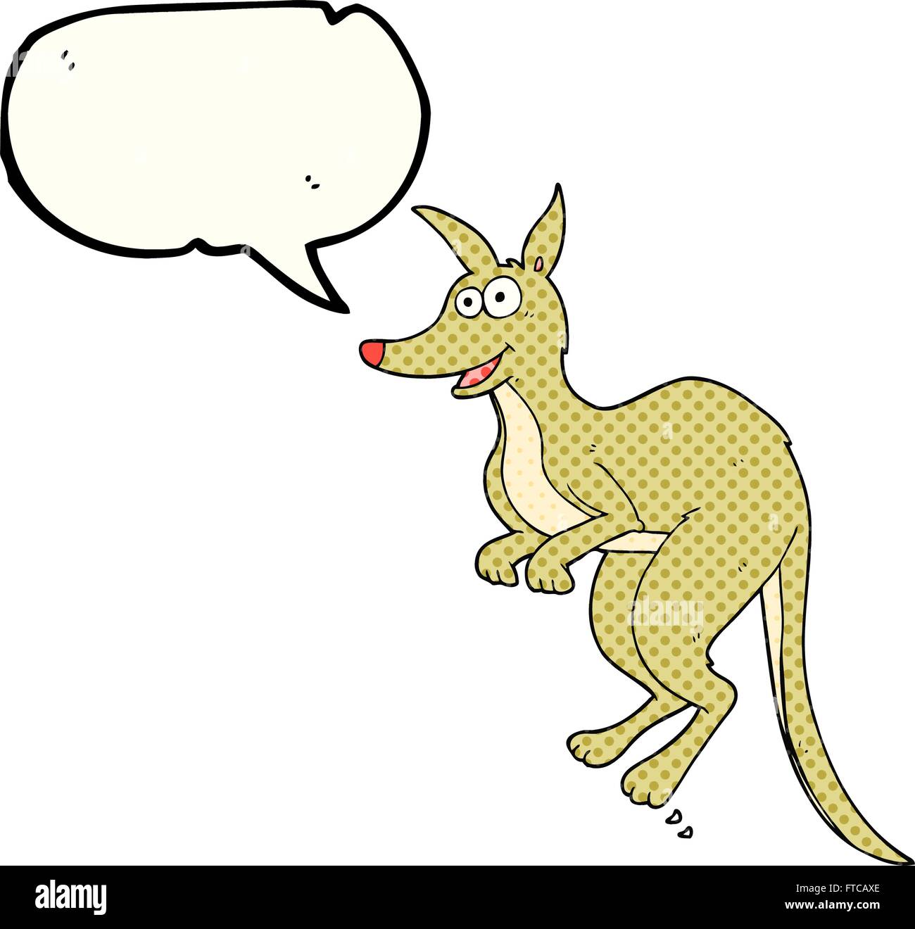 freehand drawn comic book speech bubble cartoon kangaroo Stock Vector Image & Art - Alamy