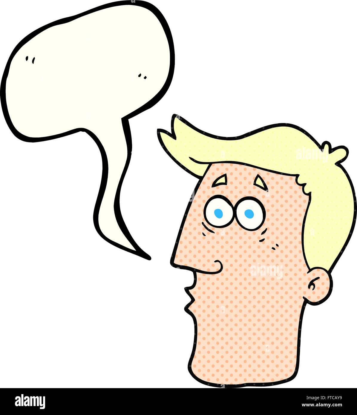 freehand drawn comic book speech bubble cartoon male face Stock Vector Image & Art - Alamy