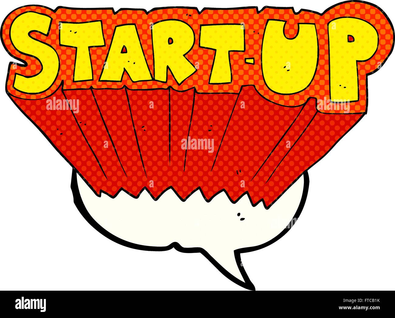 freehand drawn comic book speech bubble cartoon startup symbol Stock ...