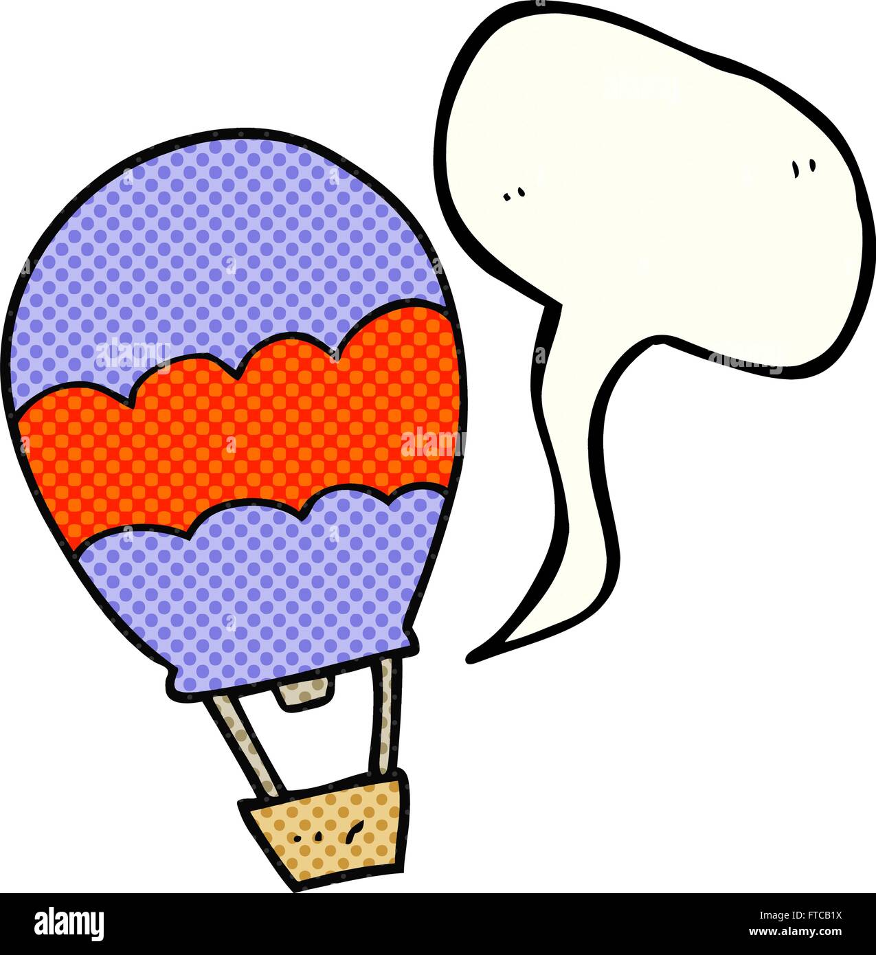 freehand drawn comic book speech bubble cartoon hot air balloon Stock Vector Image & Art - Alamy