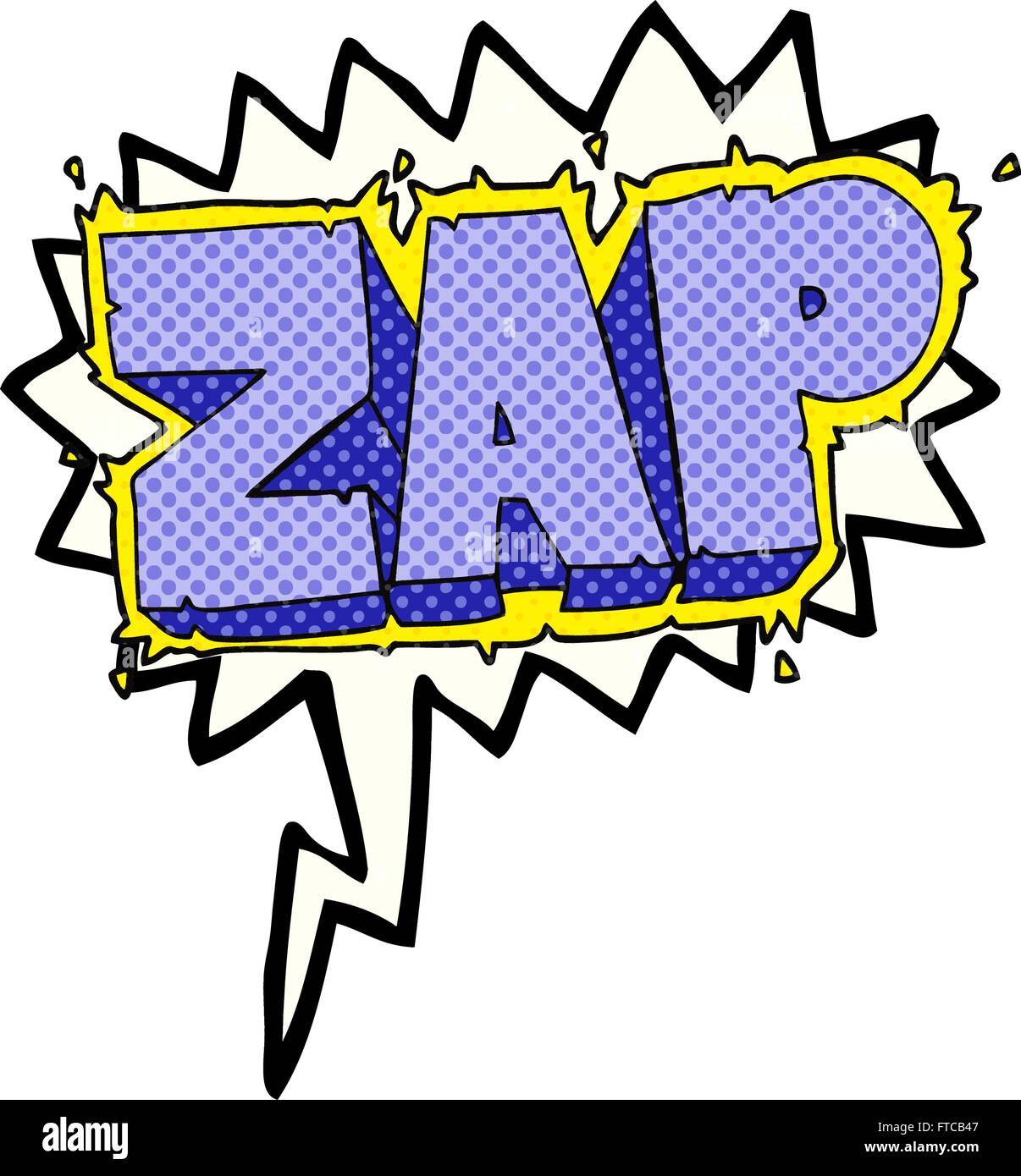 freehand drawn comic book speech bubble cartoon zap symbol Stock Vector ...
