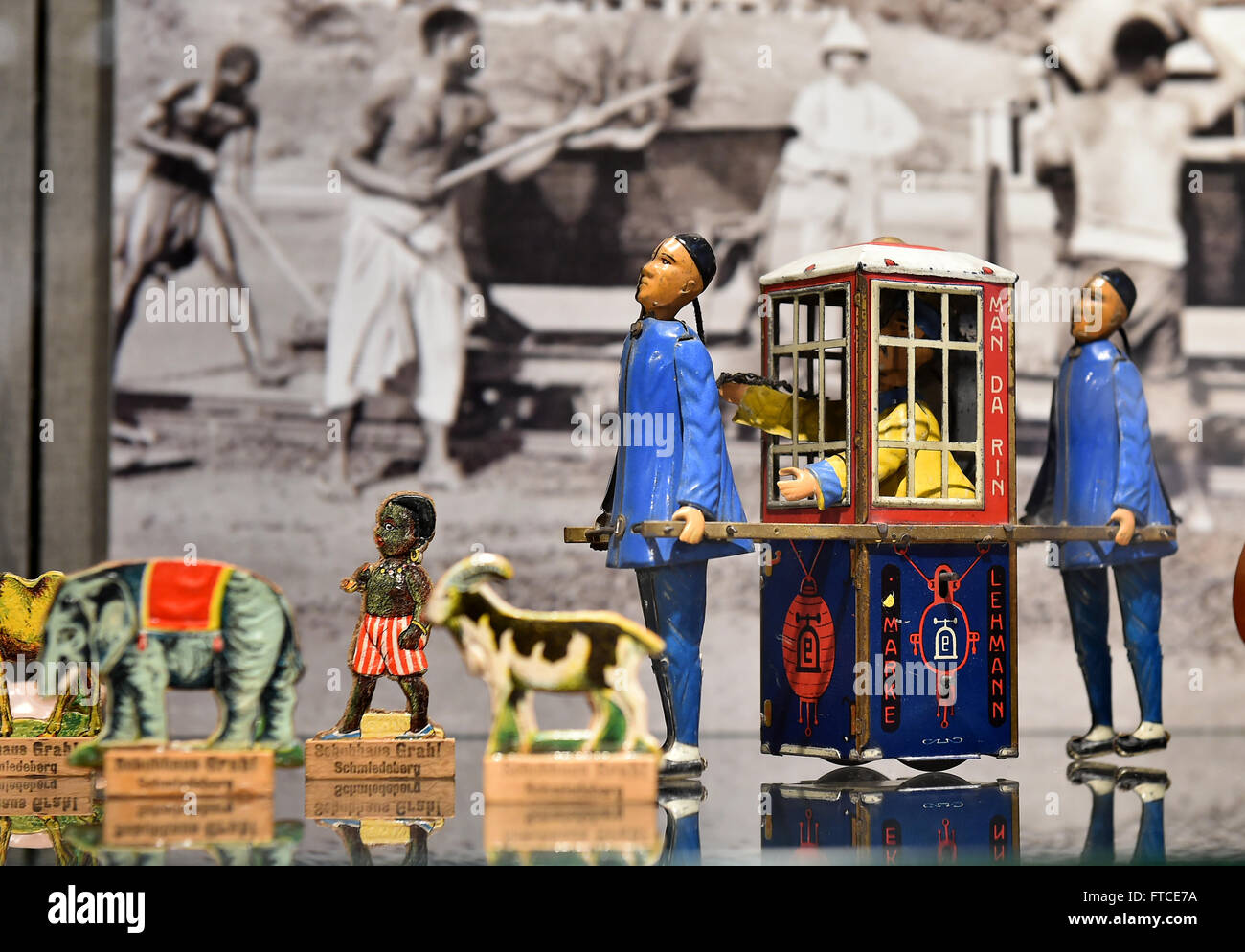 Wustrau, Germany. 03rd Mar, 2016. Tin toys from the German Imperial Era ...