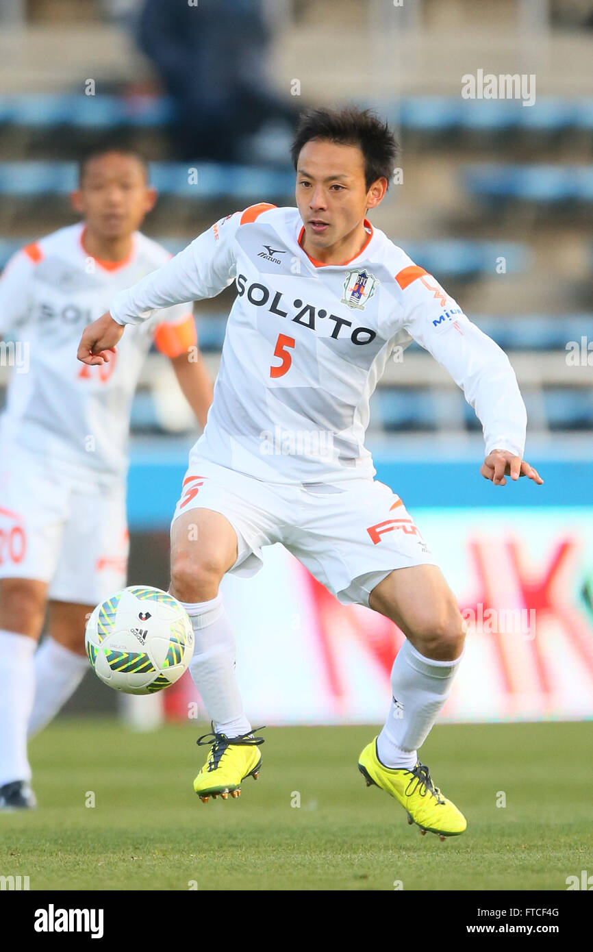 NHK Spring Mitsuzawa Football Stadium, Kanagawa, Japan. 26th Mar, 2016. Ibuki Fujita (Ehime FC ...