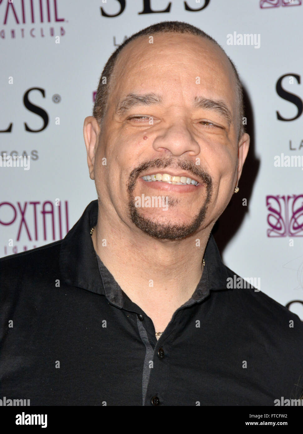Las Vegas, Nevada, USA. 27th Mar, 2016. Rapper Ice-T arrives at Foxtail ...