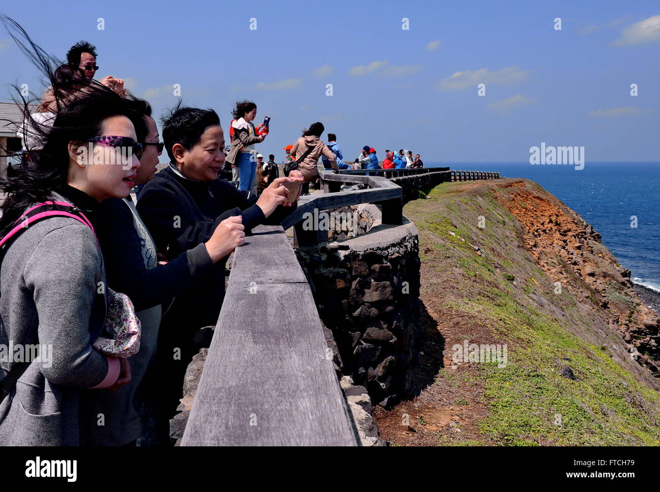 Penghu, China's Taiwan. 27th Mar, 2016. Tourists enjoy themselves at ...