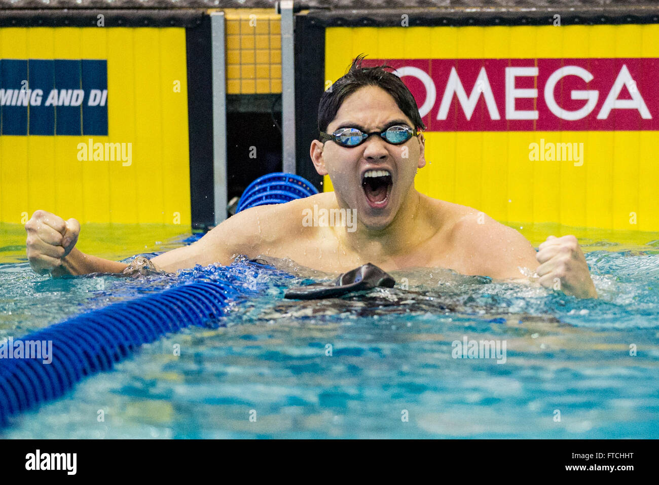 Texas swimmer Joseph Schooling during the NCAA Men's Swimming and ...