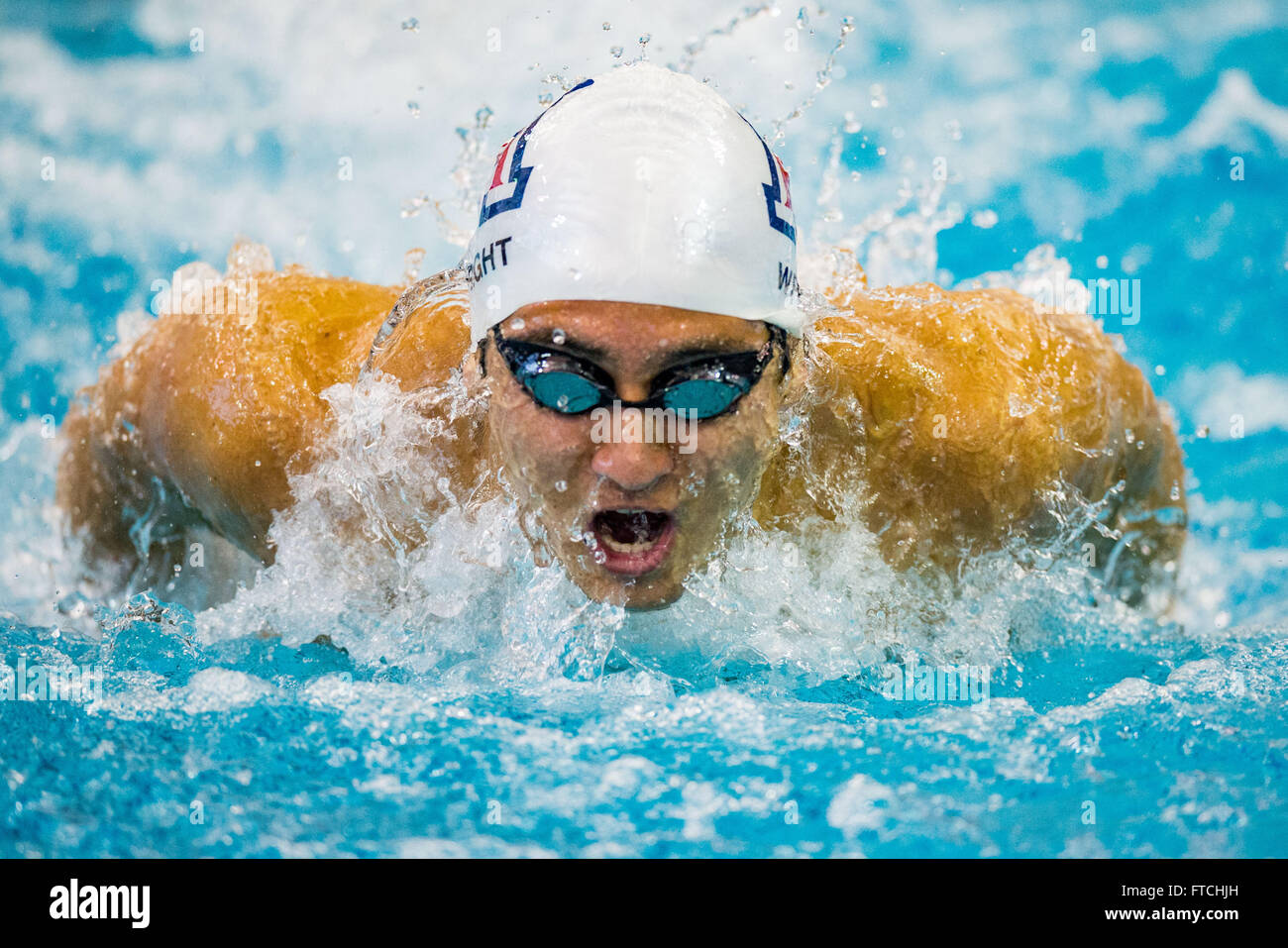 Arizona swimmer Justin Wright during the NCAA Men's Swimming and Diving ...