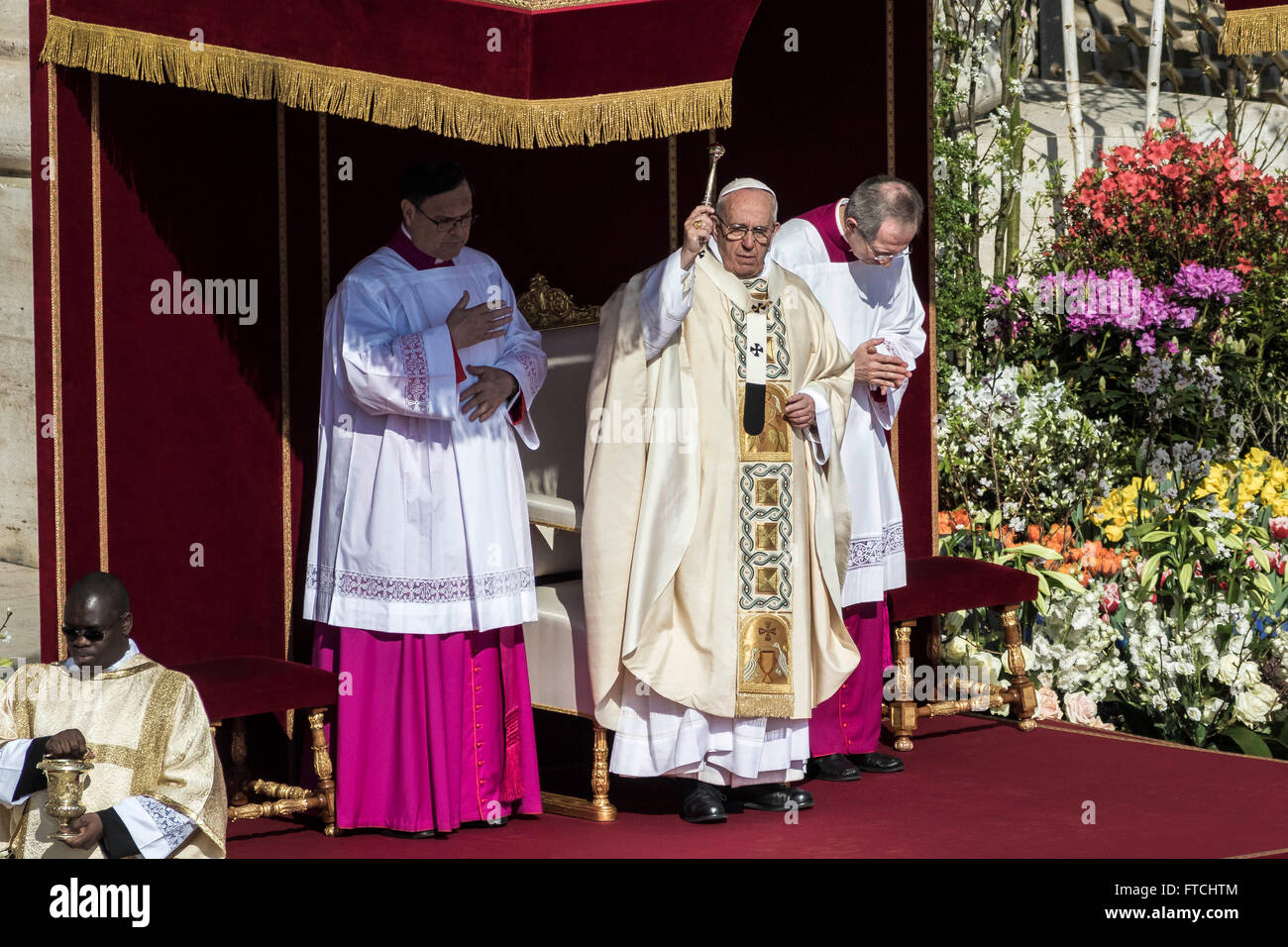 Vatican City, Vatican. 27th Mar, 2016. Pope Francis celebrates the ...