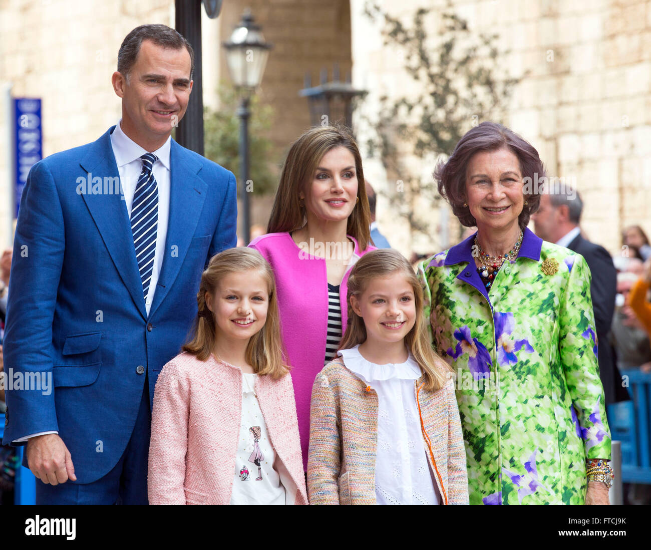Palma de Mallorca, 27-03-2016 King Felipe, Queen Letizia, Princess ...